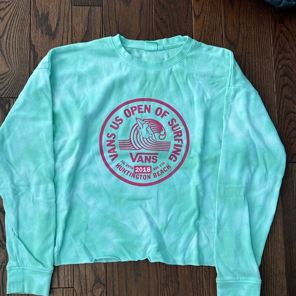 Tops | Cropped Vans Waves Crewneck | Poshmark